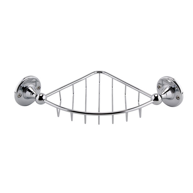 Traditional Corner Soap Basket - Chrome