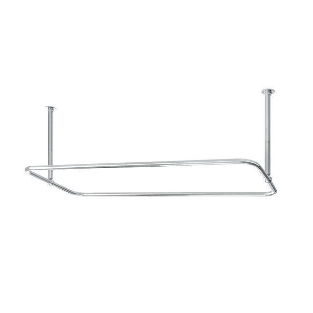 SS304 Traditional 1500 x 700mm Rectangular Shower Curtain Rail ...