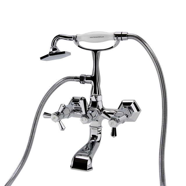 Traditional Wall Mounted Bath Tap With Shower Whole Brass Tap