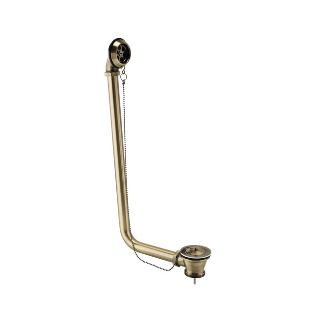 Traditional Luxury Exposed Retainer Bath Tub Waste - Chrome