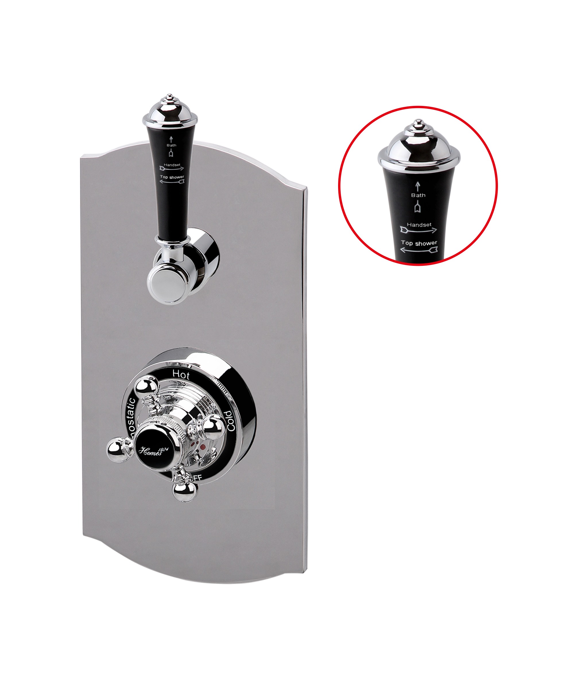 Simple Traditional Three Outlets Concealed Shower Thermostatic Valve