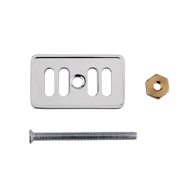 Square overflow cover with screw