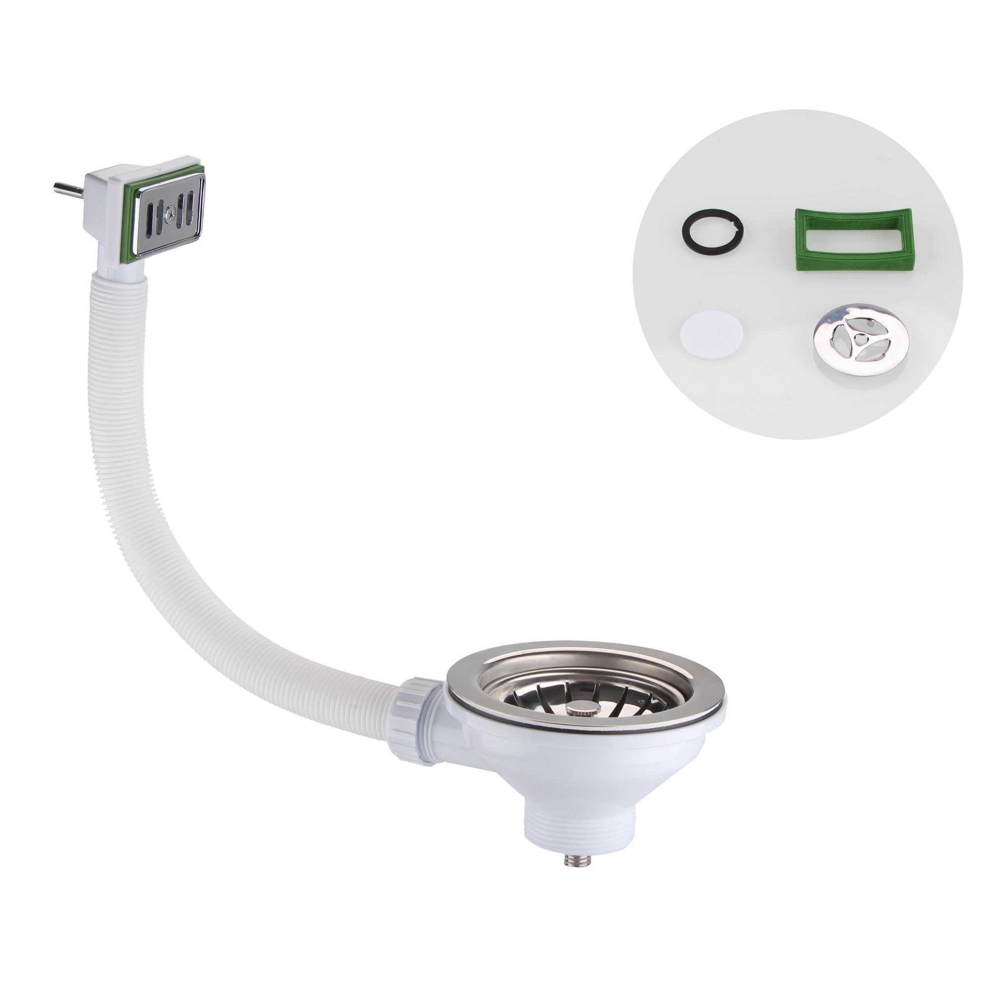 Universal Sink Waste Suit for below four types of sink