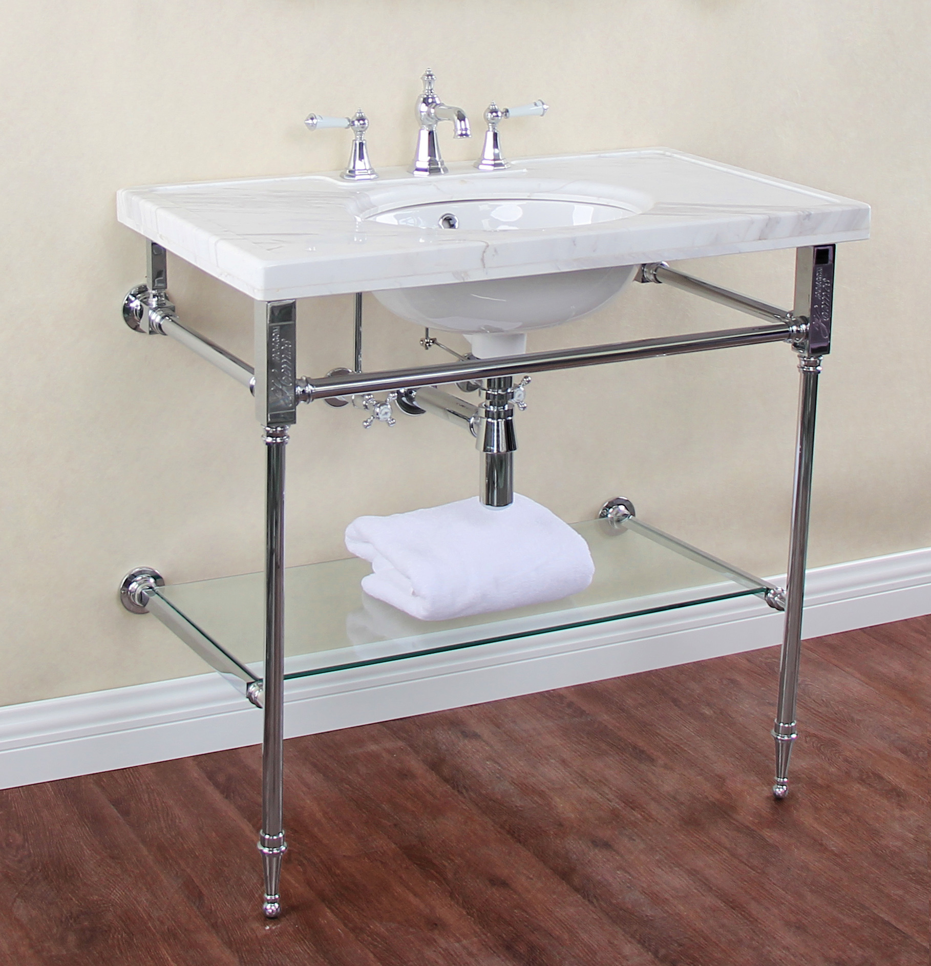 Traditional Single Marble Basin Kit