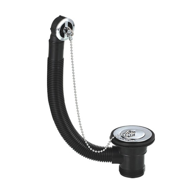 Basin Waste With Metal Plug And Overflow (brass Flange)